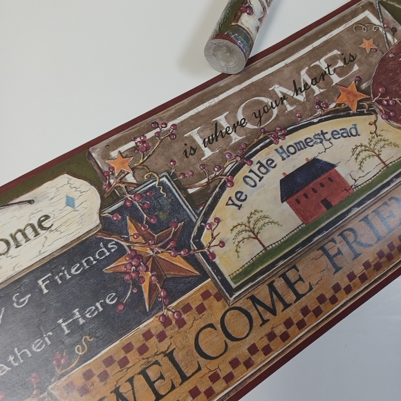 York Wallcovering Co | Wall Decor | Wallpaper Border Country Signs ...